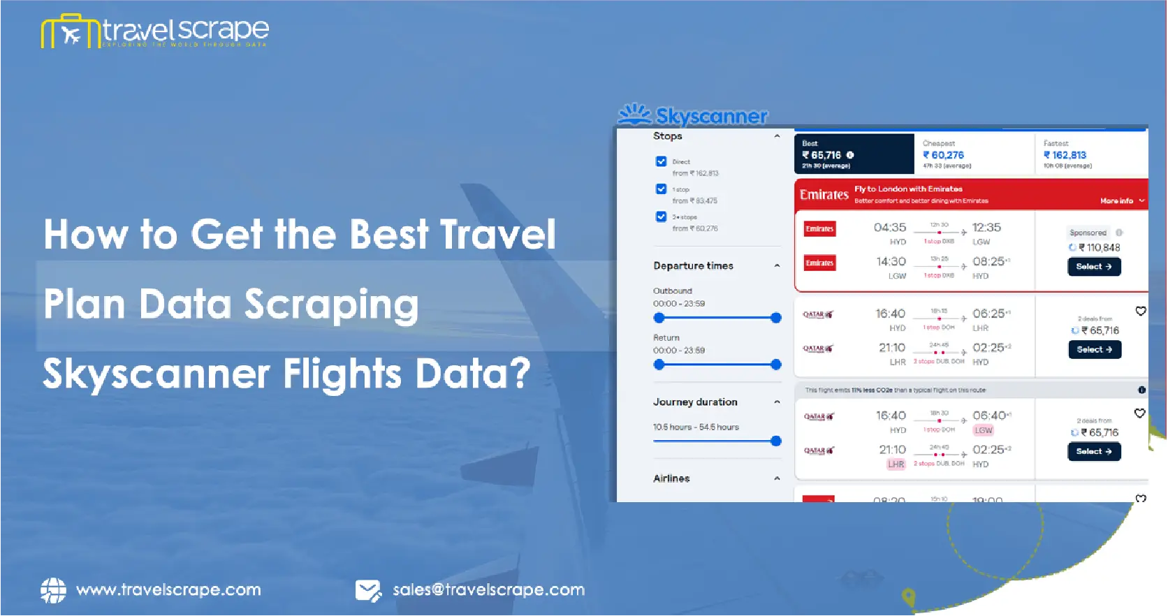 Get the Best Travel Plan by Scraping Skyscanner Flights Data