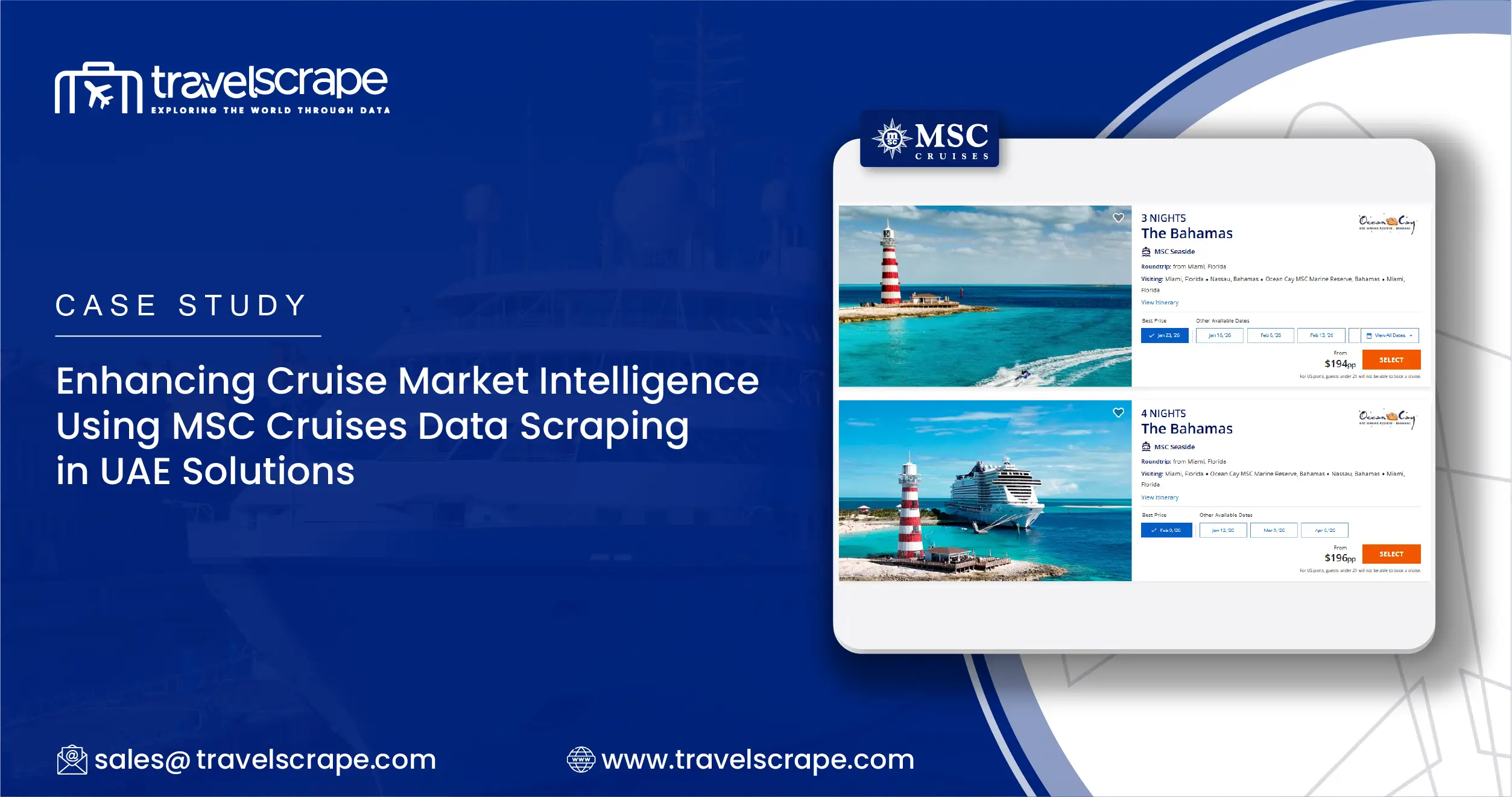MSC Cruises Data Scraping in UAE Solutions for Market Intelligence